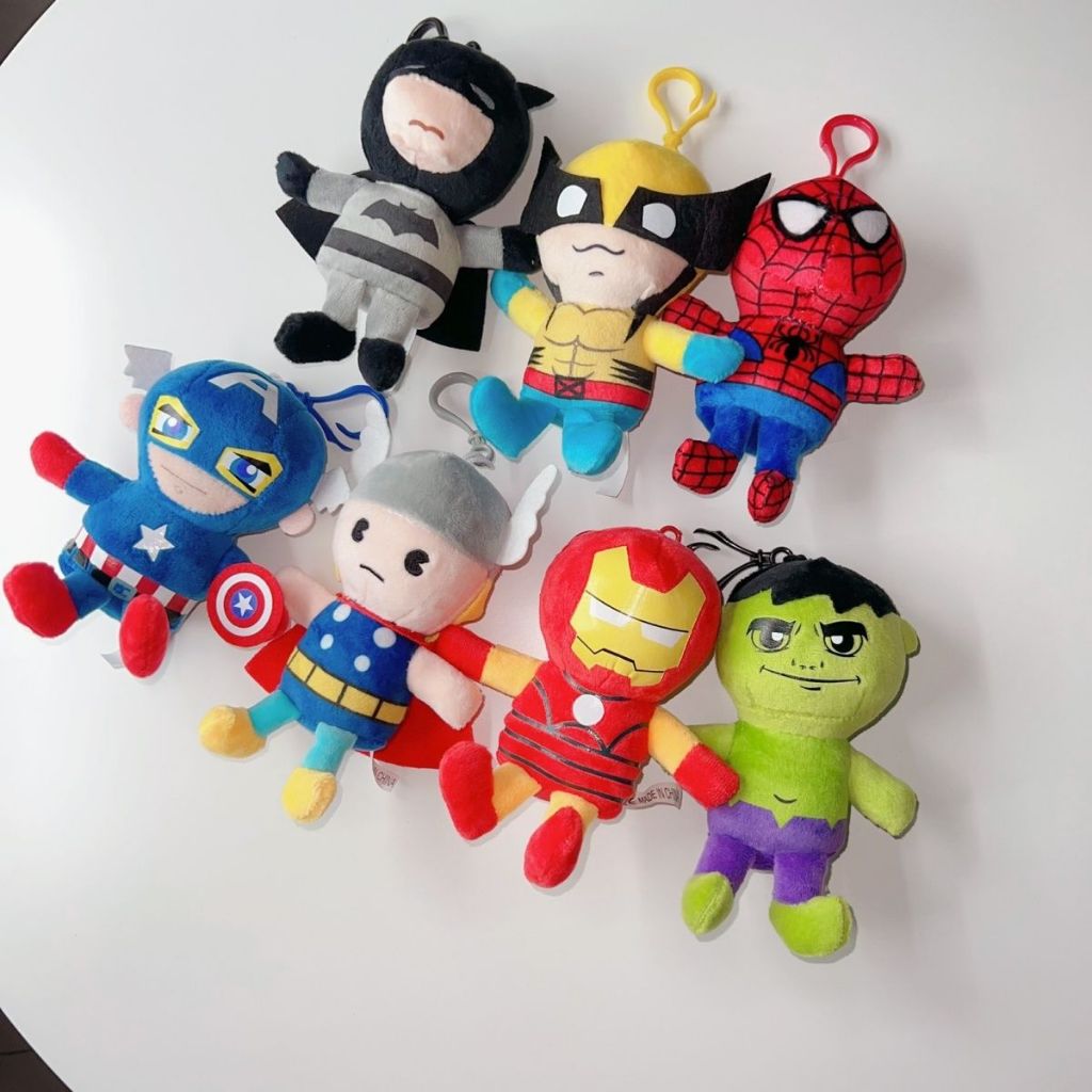 Q Version Avengers Plush Toy Batman Hulk Spider Man Wolverine Doll ...