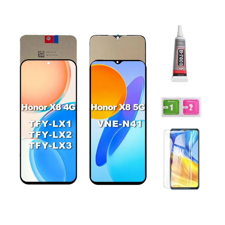 Original LCD With Frame For Honor X8 4G X8 5G TFY-LX1/2/3 NVE-N41 LCD ...