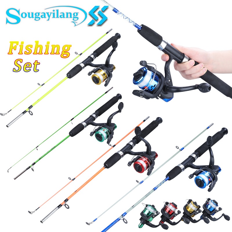 Sougayilang Spinning Fishing Set 5.2:1 MINI Fishing Reel With Fishing ...