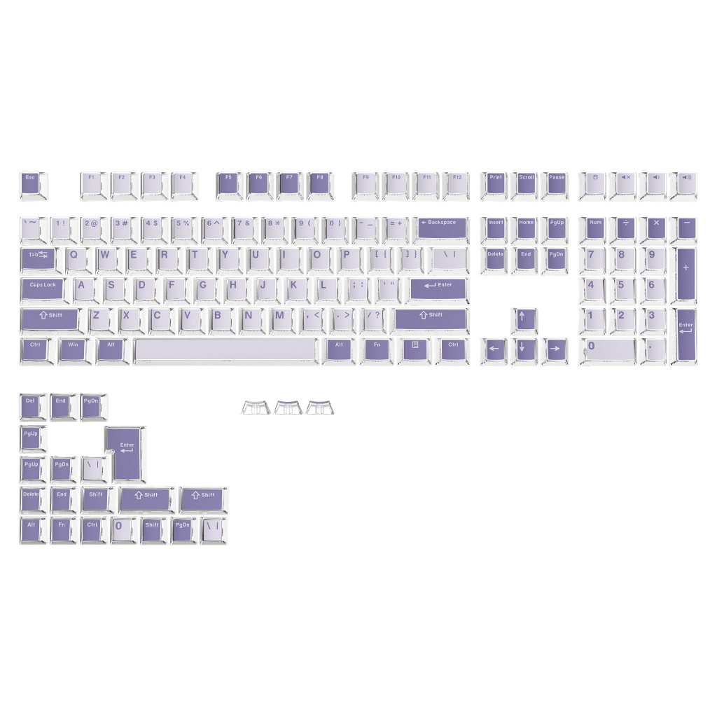 WOMIER 165 Keys Pudding Keycaps Full Set PTB Keycap OEM Profile Double ...