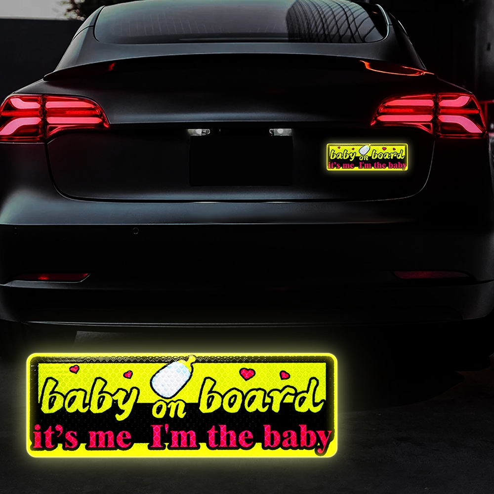DIY Magnetic Car Warning Sticker Baby on board Car Sticker Car Rear ...