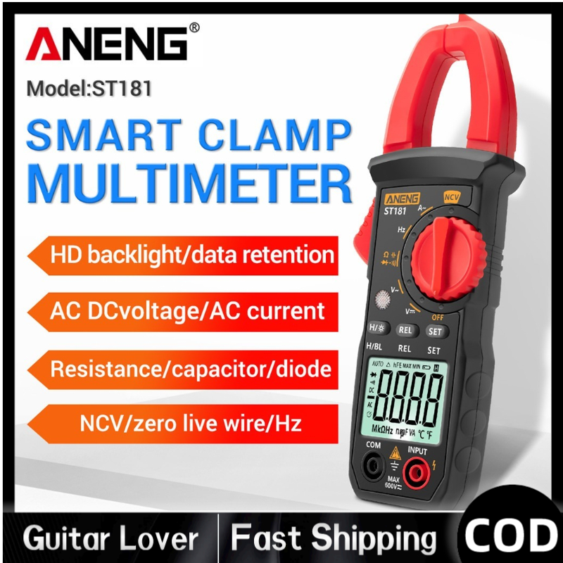 [COD] ANENG ST181 4000 Counts Digital AC Current Clamp Meter 400A ...