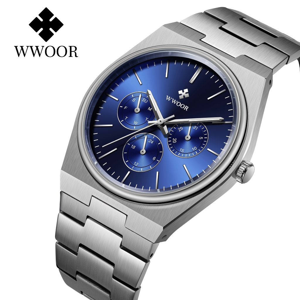 WWOOR Top Brand New Men's Business Watch Luxury Sumptuous Quartz Watch ...