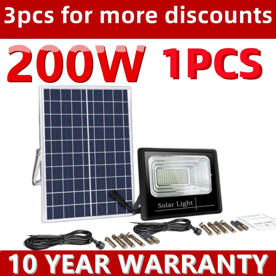 100% FreeShipping solar flood light 200W solar light outdoor waterproof ...