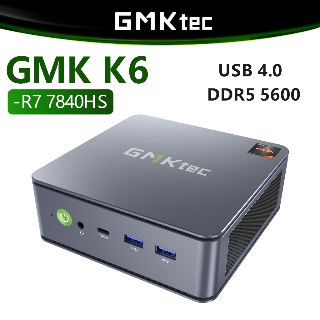 GMKtec MINI PC K6 AMD Ryzen 7 7840HS USB4.0 DDR5 5600Mhz SSD M.2 NVME ...