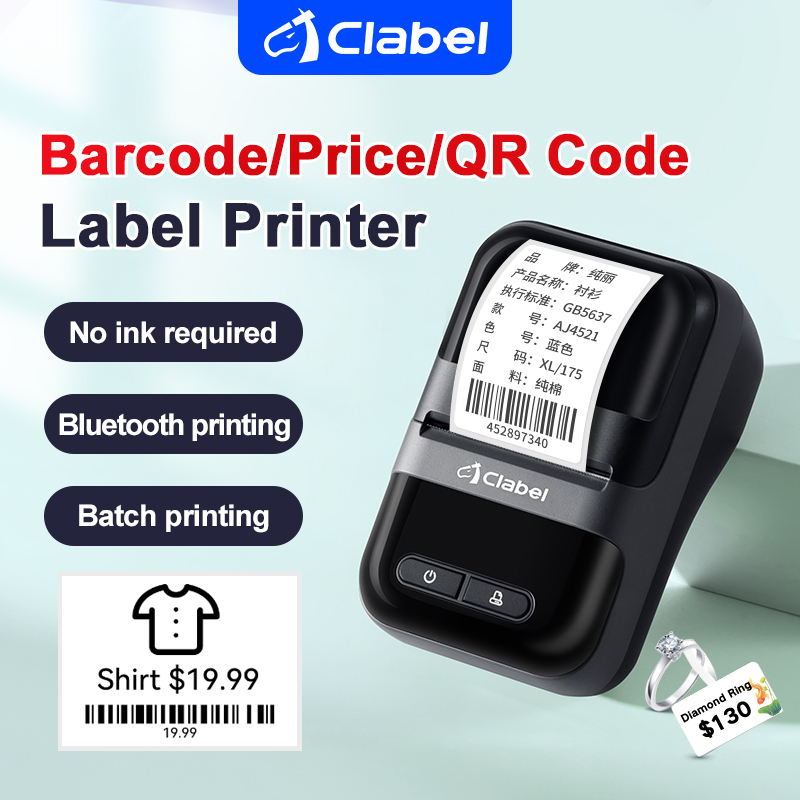 CLABEL 220B Label Maker Mini Label Printer Portable Food Price Tag ...