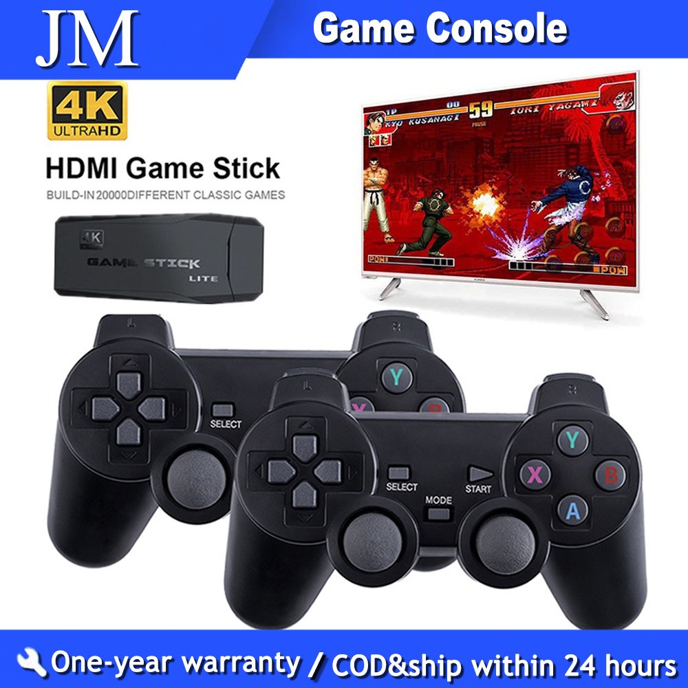 TV Game Stick Classic TV Game Console 4K Video Game Console Wireless ...