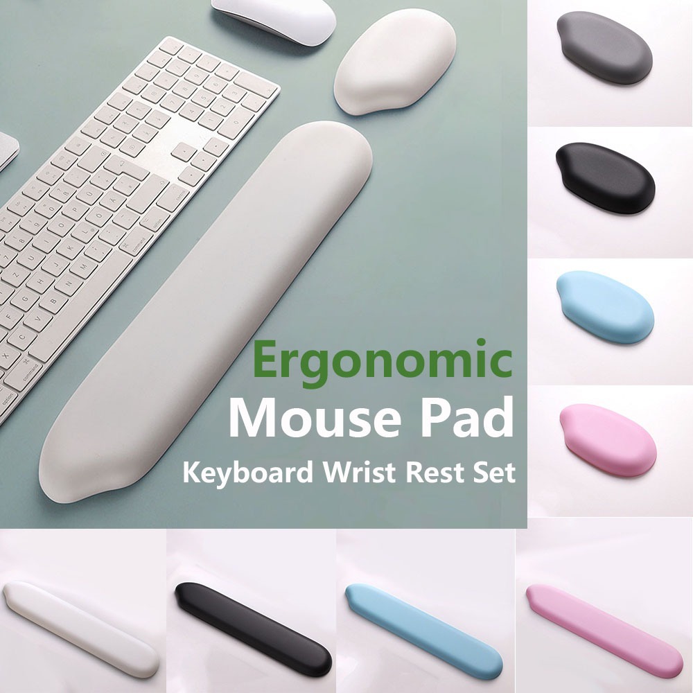 Keyboard Wrist Rest Set Keyboard Wrist Support Ergonomic Memory Foam ...