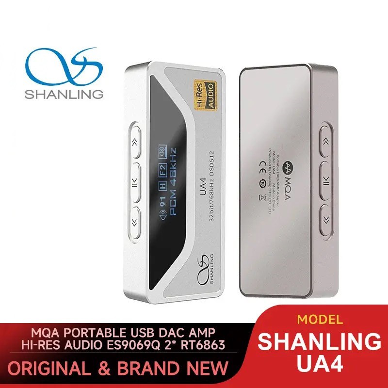 SHANLING UA4 MQA Portable USB DAC AMP Headphone Amplifier Hi-Res Audio ES9069Q 2* RT6863 chips ...