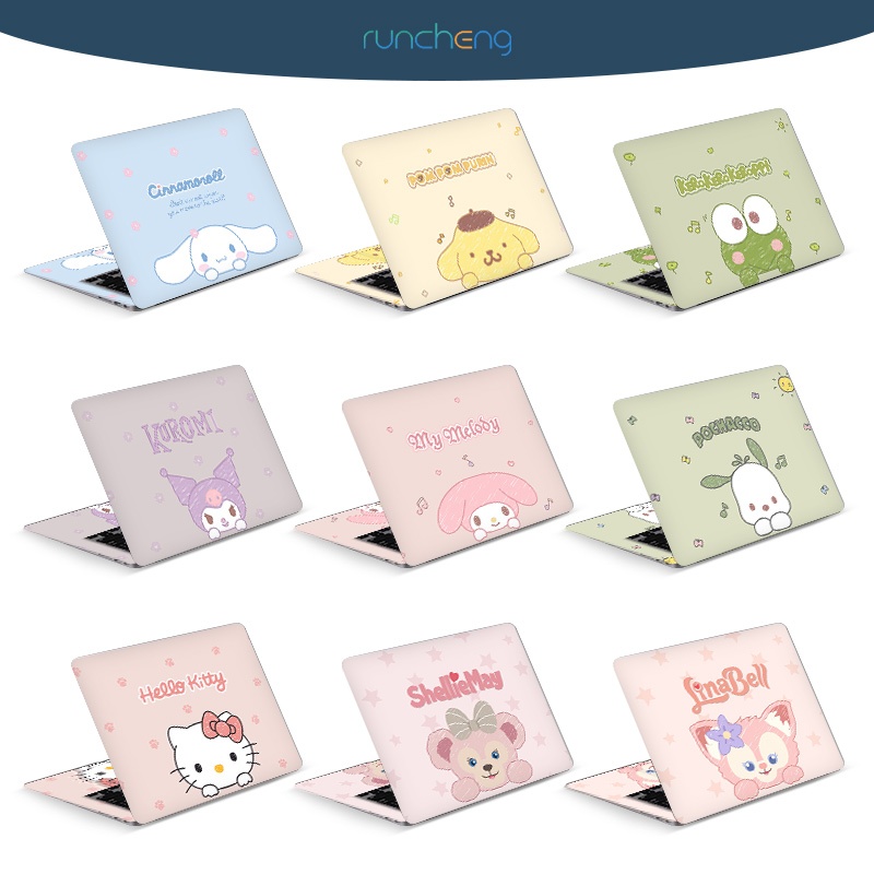 【2pcs】Laptop Cover Sticker Girl Cute Sanrio Disney Image Design Laptop ...