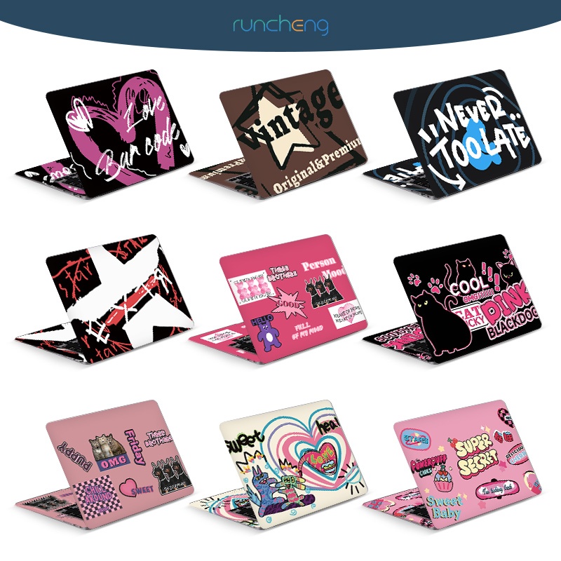 【2pcs】Laptop Cover Sticker Girl ins Style Cute Stitching Funny Good ...