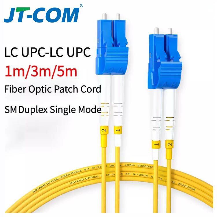 JT-COM Fiber Patch Cord LC-LC Single Mode Duplex 2 Core 2.0mm Optic Cable 3m / 5m /1m LC/UPC ...