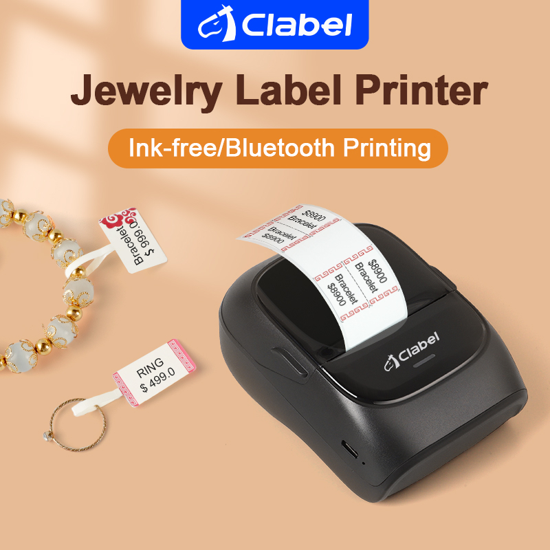 CLABEL 221B Portable Label Printer Inkless Thermal Printer Bluetooth ...