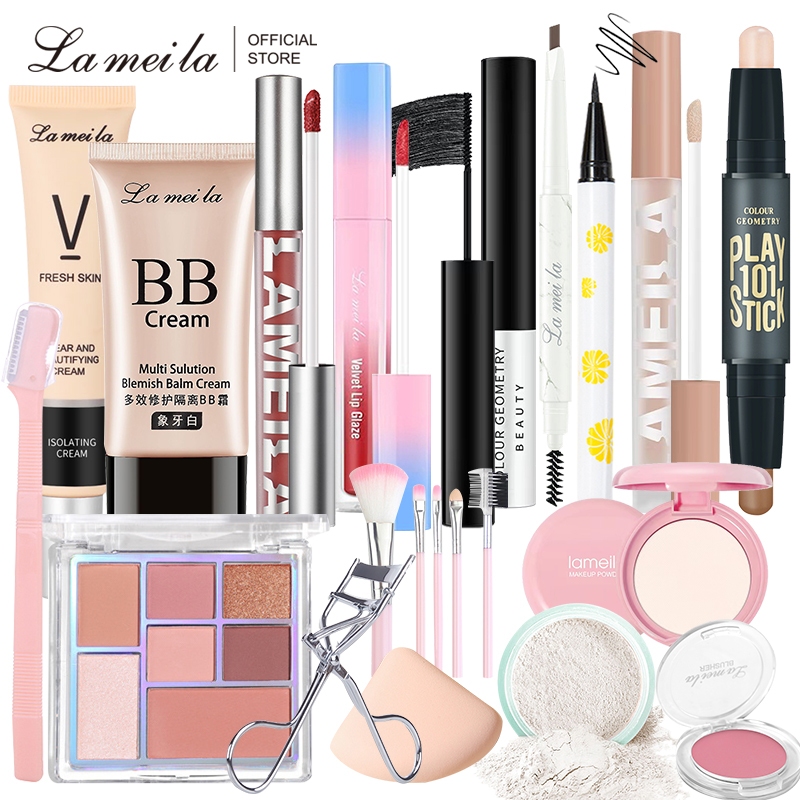 LAMEILA Face Makeup 17 Piece Makeup Combination | Shopee Philippines