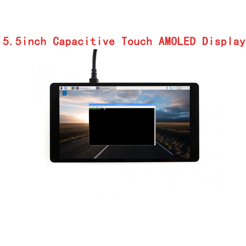 5.5inch AMOLED LCD Capacitive Touch Screen Display Kit for RPI RasPi ...