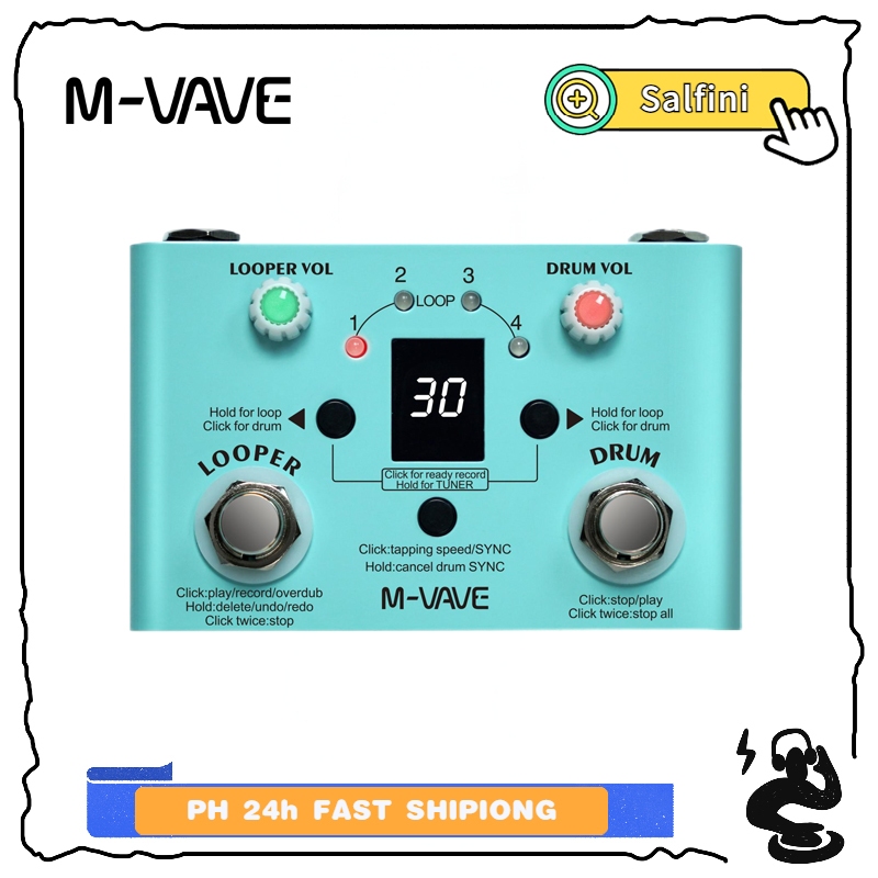 【PH Ready Stock 24h Shipping】M-VAVE Lost Tempo Drum Machines Looper ... 【PH Ready Stock 24h Shipping】M-VAVE Lost Tempo Drum Machines Looper ...