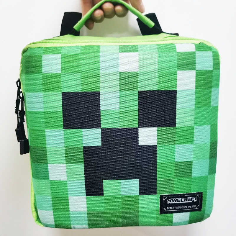 22cm Portable Minecrafted Thermal Insulation Lunch Bag Creeper TNT ...