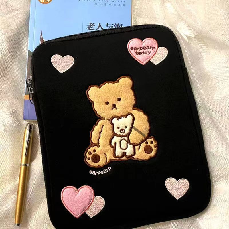 Embroidery Laptop bag Korean 13 14 15 inch laptop sleeve 9.7 10 11 inch ...