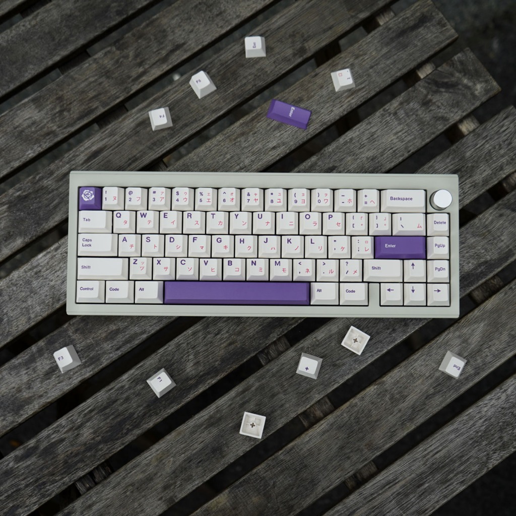 146 Keys Rose purple mechanical keyboard keycaps PBT Dye sublimation ...