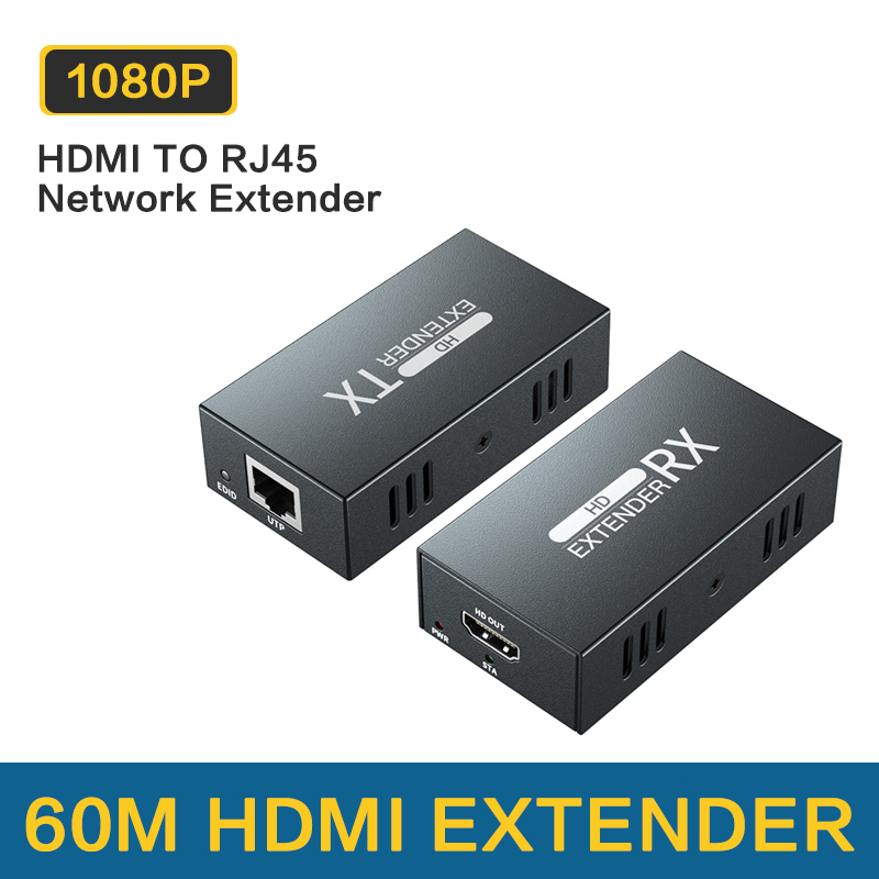 60M HDMI Extender | 1080P HDMI to RJ45 Extender HDMI Network Signal ...