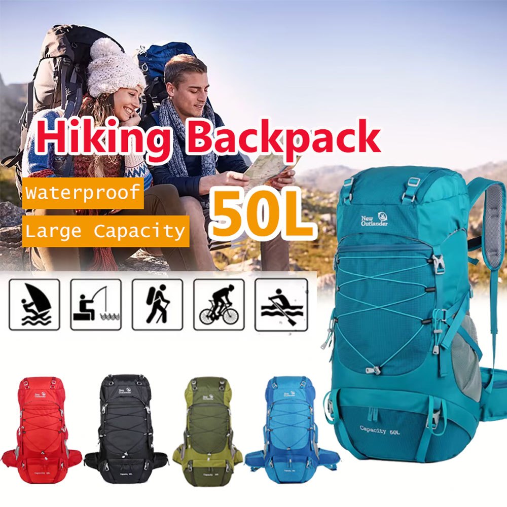 Ready Stock New Outlander 50L Camping Backpack Large Capacity ...