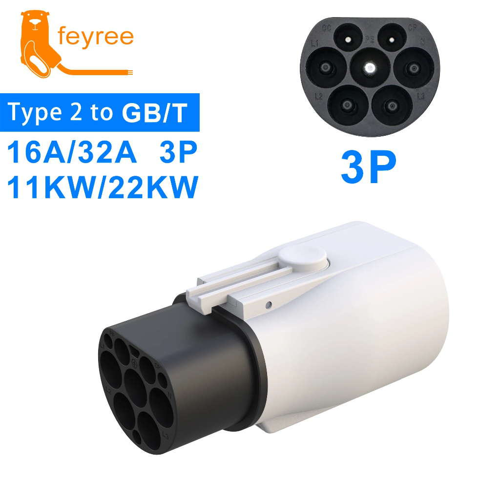 Feyree EV Charger Adapter Type 2 IEC 62196-2 to GB/T Converter for ...