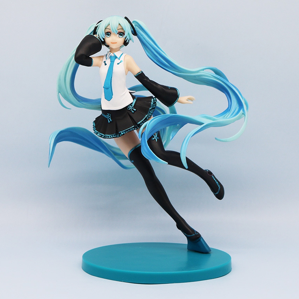 20cm Virtual Idol Hatsune Miku Anime Figure VOCALOID2 Miku Leap Statue ...