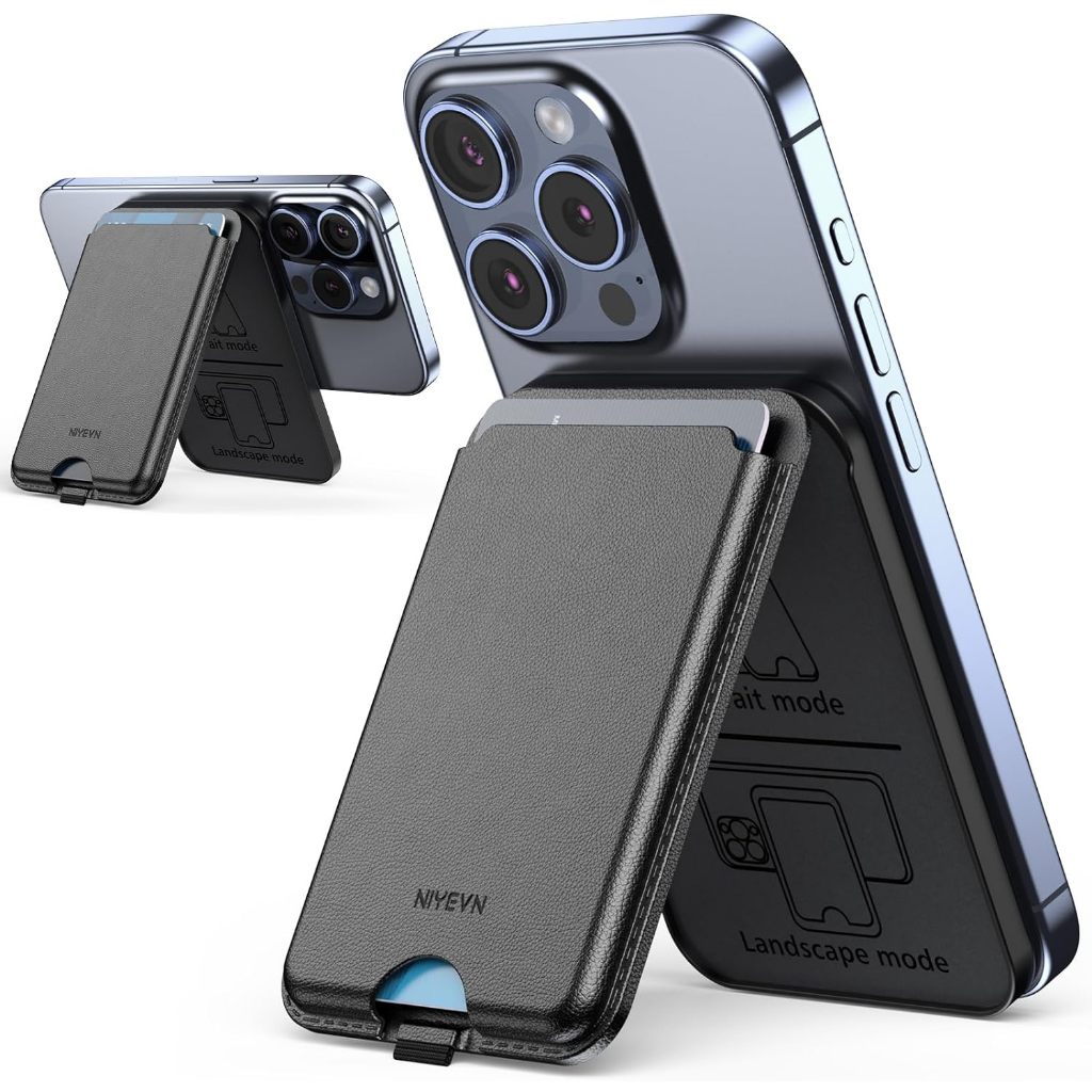 Magnetic Card holder Wallet for iPhone - Premium Leather Magnet Wallet ...