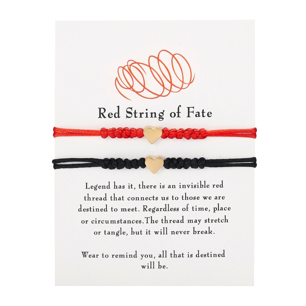 Red string of fate love 6 knots red string lucky friendship weaving ...
