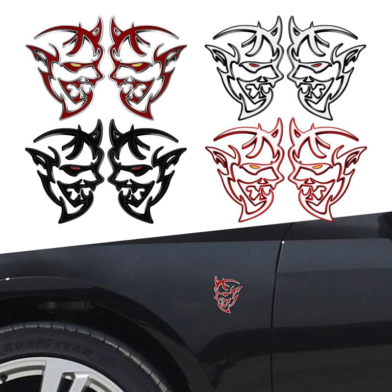 3D metal Hellcat SRT Demon Emblem Car Sticker for Dodge Charger ...
