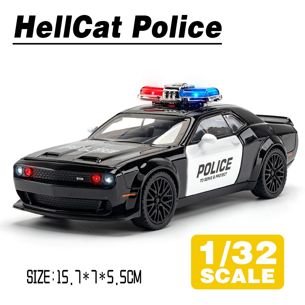 KLT Scale 1/32 Dodge Challenger Hellcat SRT Muscular Hellcat Cars Metal ...