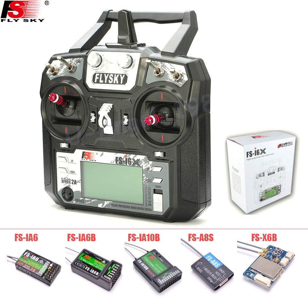 FLYSKY FS-i6X FS i6X 10CH 2.4GHz AFHDS 2A RC Transmitter With X6B iA6B ...
