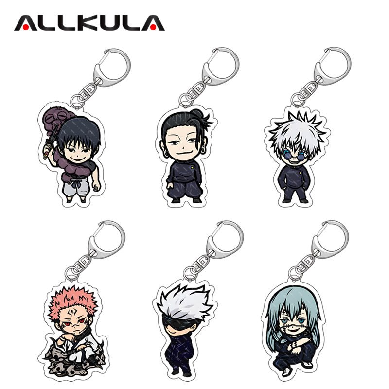 Jujutsu Kaisen Keyring Anime Keychain Gojo/Nanami Kento Key Chains ...