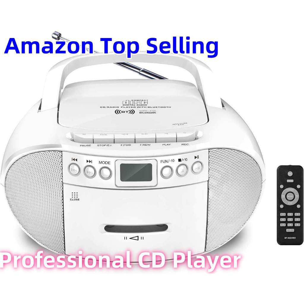 Amazon Cd And Cassette Player Combo Cd Player Portable Bluetooth Boombox Amfm Radio Stereo