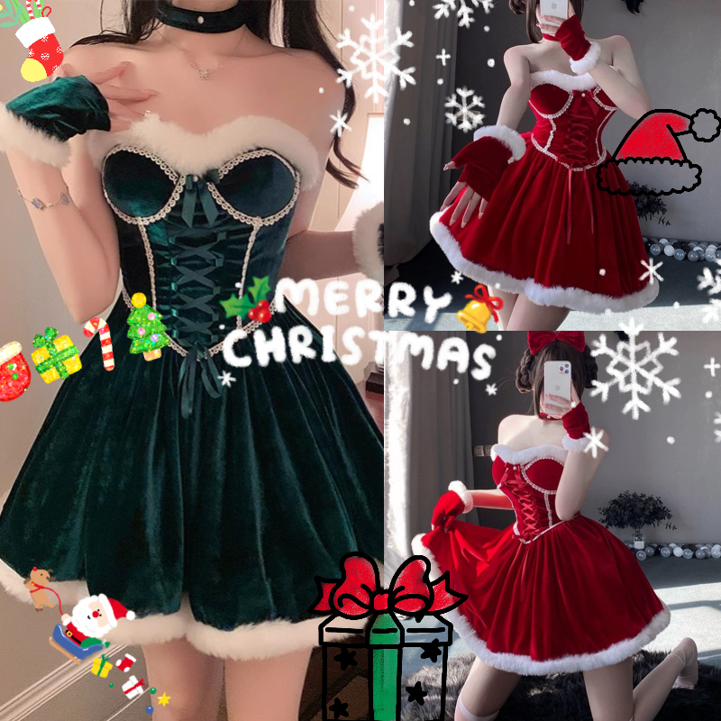 Christmas Gift Sexy Strapless cosplay Bunny Girl Dress Autumn Winter ...