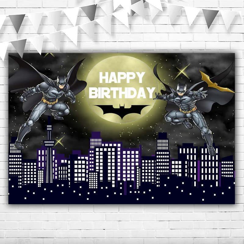 7x5ft Batman Photography Backdrop for Superhero Party Theme Decoration ...