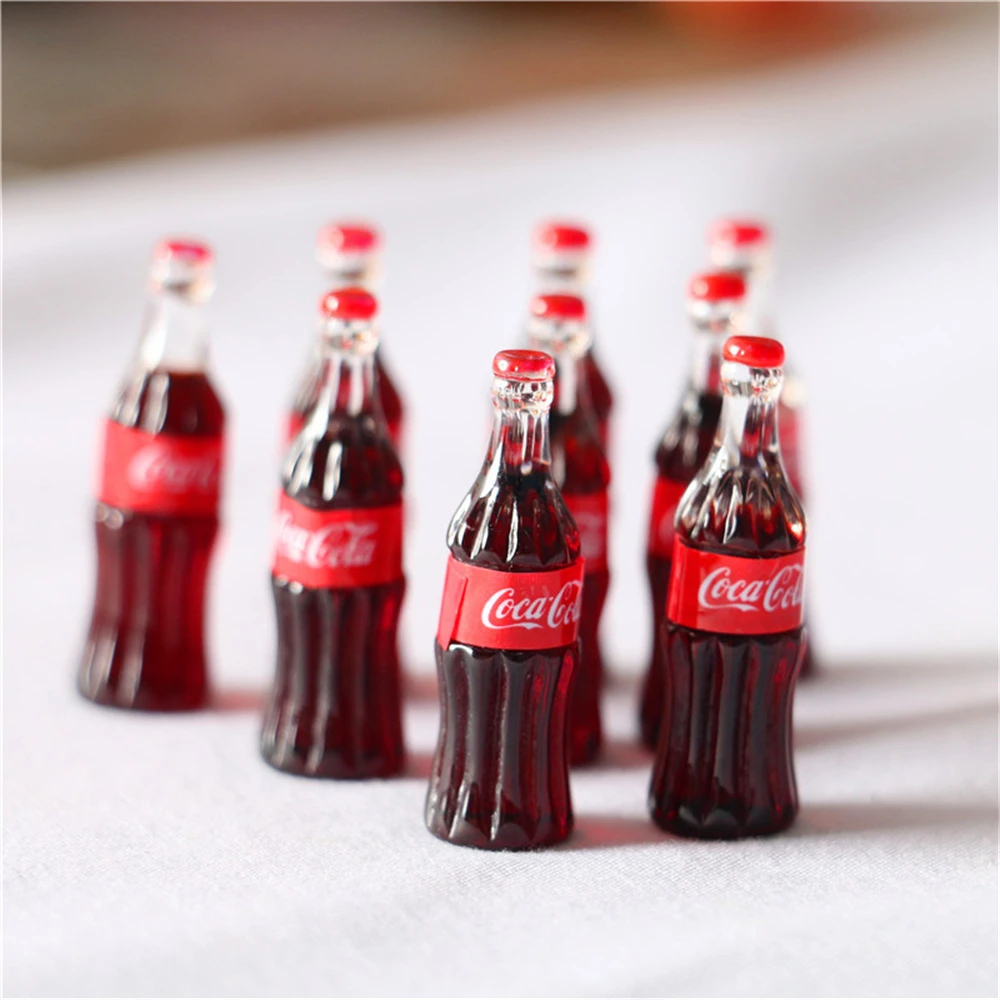 5PCS Mini Cola Soft Drink Bottle Scale Model Ornament Miniature ...