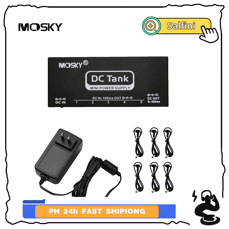 Mosky DC-Tank 9V Guitar Effect Pedal Power Supply 6 Isolated Output ...