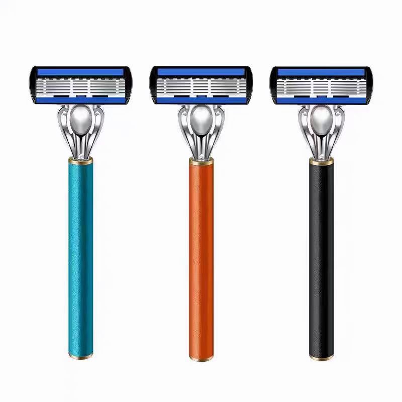 Manual Shaver Blade for Men, 6 Layers Razor Blade Refills Manual Shaver ...