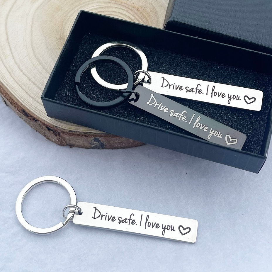 [Coisíní] Drive Safe.I Love You Keychain Stainless Steel Pendant ...