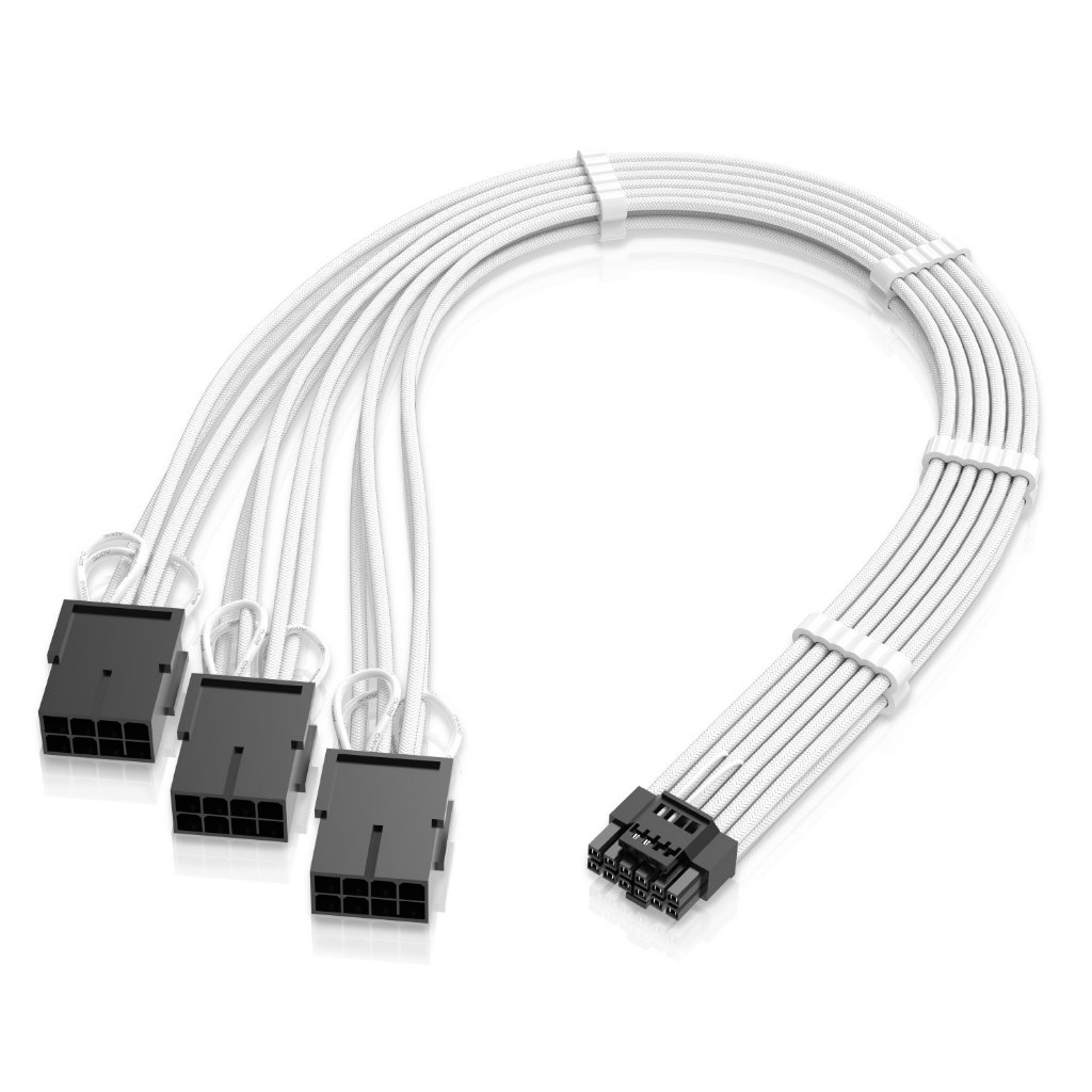 EZDIY-FAB GPU Power Sleeved Cable Extension, 16pin(12+4) 12VHPWR PCIe 5 ...