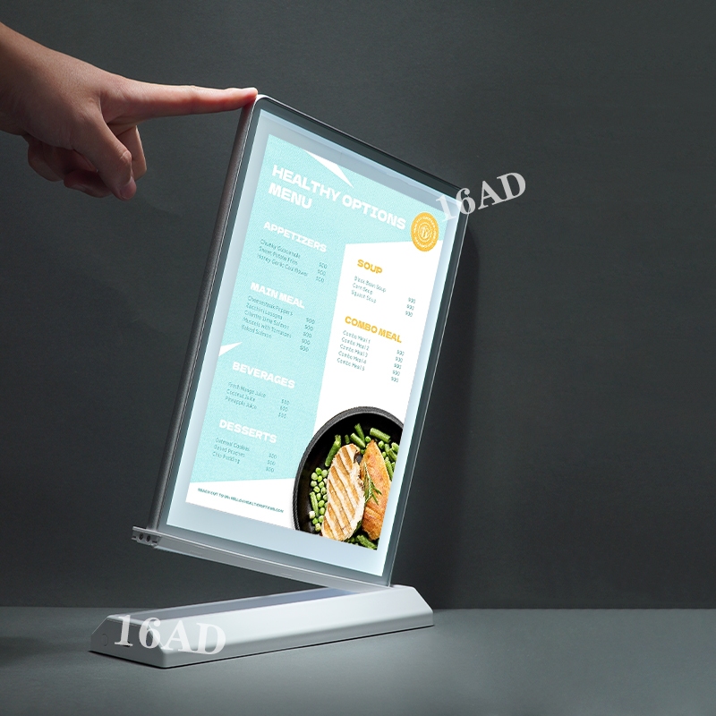 aluminum frame tempered glass light boxes menu board restaraunt canbest ...