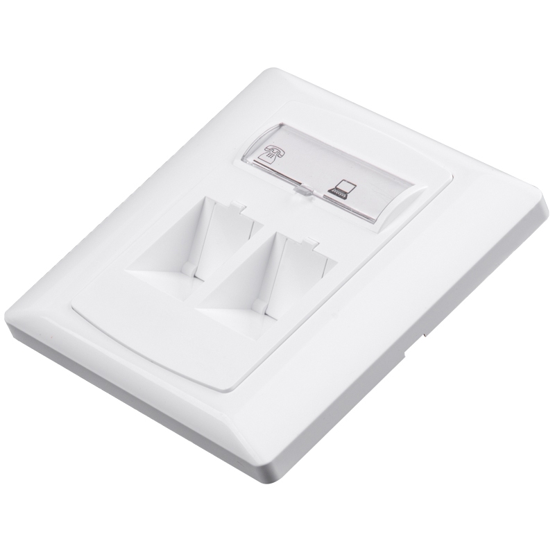 Linkwylan 86x86mm Faceplate Network Wallplate Bevel Type Single 1-Port ...