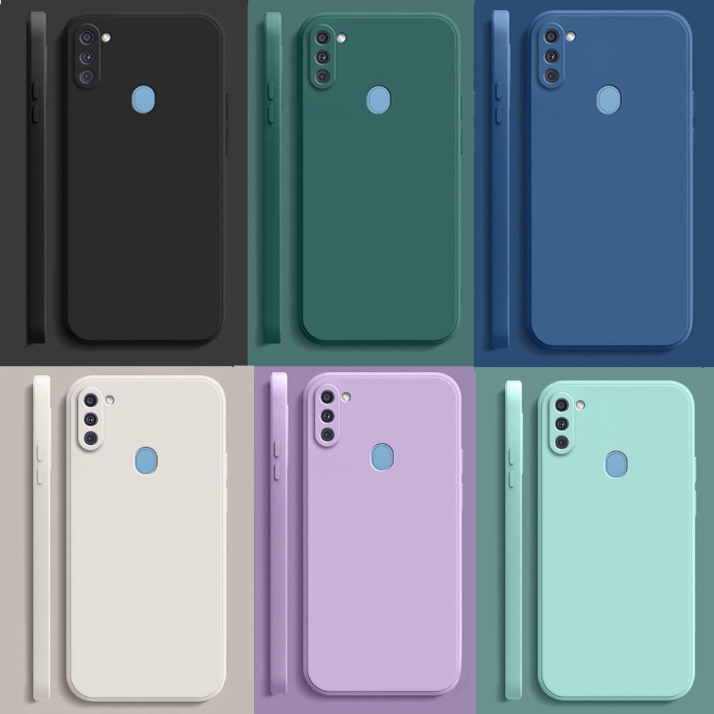 For Galaxy A11 Case Candy Color Matte Soft TPU Silicone Phone Cases for ...