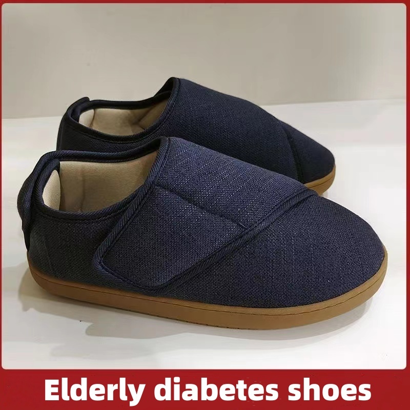 Autumn winter men's or women's diabetes foot swelling shoes antiskid ...