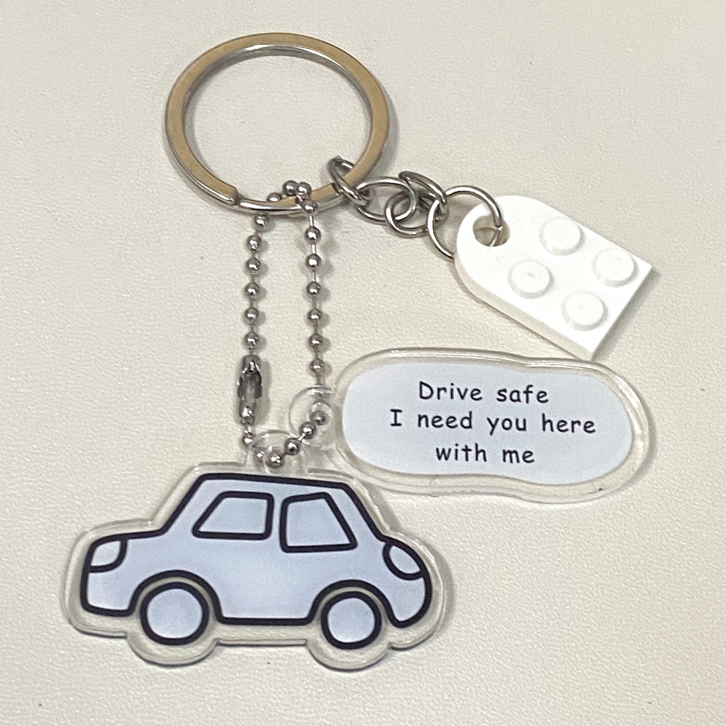 Steve Drive Safe I Need You Here With Me motorcycle/car Keychain ...