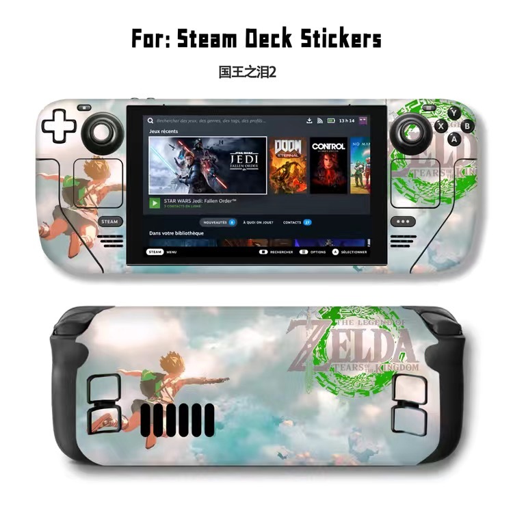 Steam Deck Skin Sticker Kawaii Cute Anime Game Pattern Full Wrap Cover ...