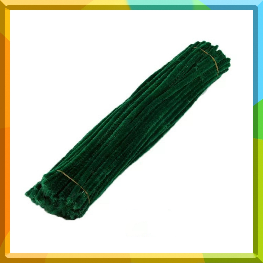 100PCS Fuzzy Wires | DIY Craft Stems | Colored Pipe Cleaners | Fuzzy ...