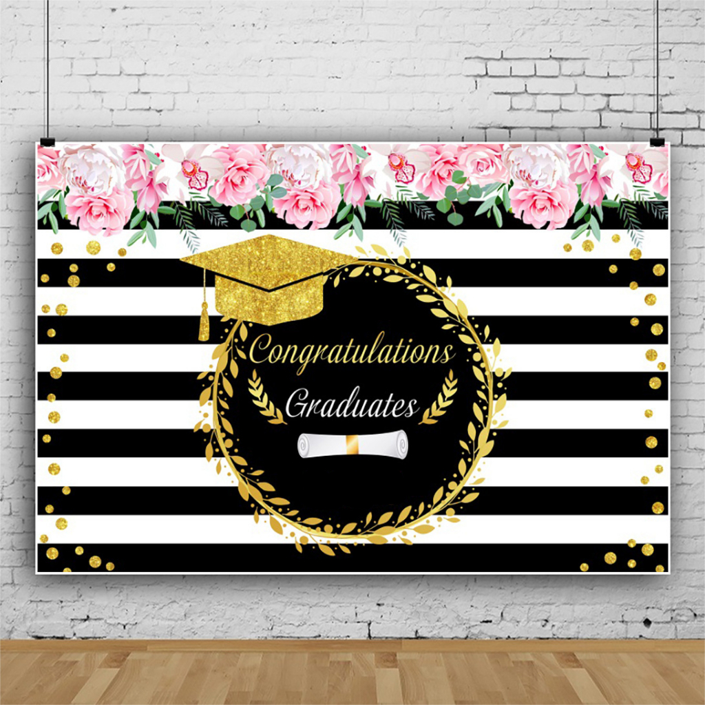 7x5ft Graduation Theme Photography Backdrop Congratulations Graduation ...
