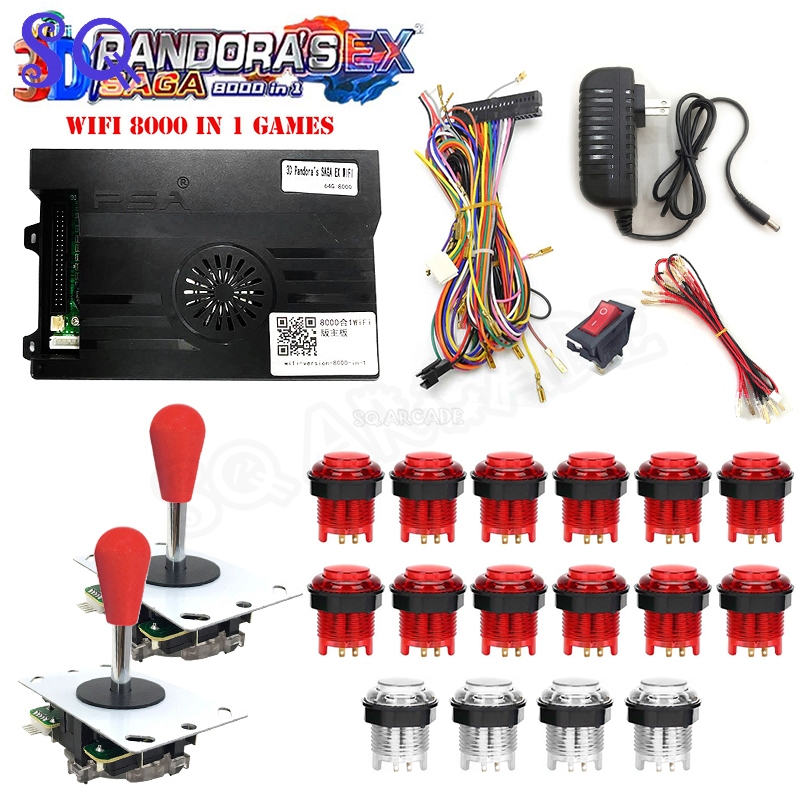 SQ ARCADE 3D Pandora Saga Box EX2 128G 8000 in 1 Arcade DIY Kit na may ...